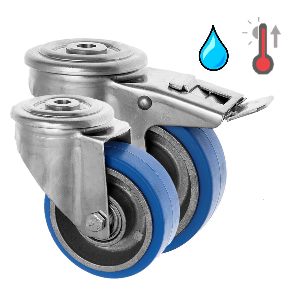 Stainless Steel Castors, Heat resistant castors and wheels, oven ...