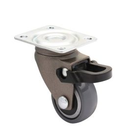 25mm Soft Grey Wheel Swivel Braked Castor 3C-Series | Ross Castors ...