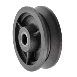 150mm Cast Iron V Grooved Wheel 25mm Roller Bearing | Ross Castors ...