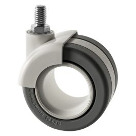Modern Castor 65mm Twin Wheel M10 Stem Fitting Castors, Trolley Wheels ...