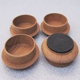 Plastic Non Slip Castor Cups Wood Effect 44mm Set of 4 | Ross Castors ...