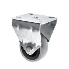 75mm Fixed Castors | Grey Rubber Castor Wheel | Ross Castors Castors ...