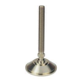 Nickel Plated Steel Adjustable Feet 70mm Dia, M16 x 200mm Castors ...