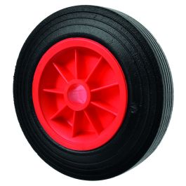 Rubber Trolley Wheel Red Plastic Centre 250mm Dia. 1" Bore | Ross ...