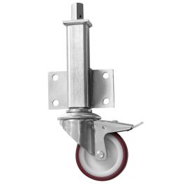 JA 80mm Medium Duty Jacking Castor with Brake Polyurethane Wheel 150kg ...