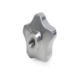 Handwheel Polished Aluminium M10 x 50mm | Handwheels | Ross Handling ...