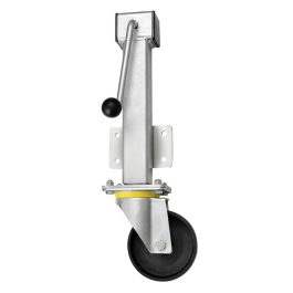 Heavy Duty Jacking Castor with Swivel Cast Iron 125mm Wheel 200mm Lift ...