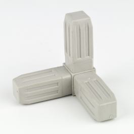 Square Tube System Connectors 3 Way 25 x 25mm Grey | Ross Handling ...