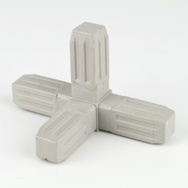 25mm 4 Way Square Tube Connector Grey | Ross Castors Castors, Trolley ...