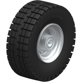 Heavy Duty Aeronautic Rubber Wheel 250mm Load Weight 450kg 20mm Bore ...