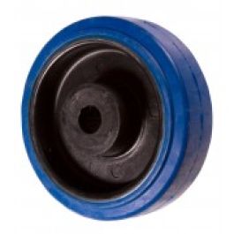 Blue Rubber Wheel 75mm x 12mm Plain Bore | Ross Handling Castors ...