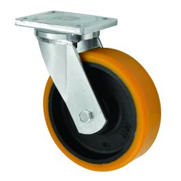 250mm Heavy Duty Swivel Fabricated Top Plate Castor 1400kg Castors ...