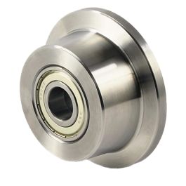 75mm Hardened Steel Single Flanged Wheels with ball bearings (100mm ...