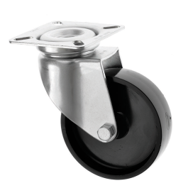 100mm Swivel Plastic Castor with Black Wheel Castors, Trolley Wheels ...