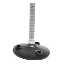 M16 x 100mm Threaded Machine Leveling Feet 100mm Dia. | Ross Castors ...