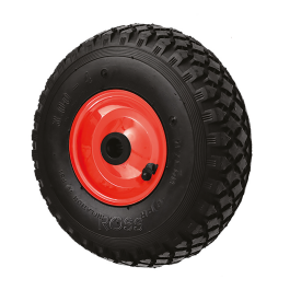 Pneumatic Rubber Wheels with Red Metal Centre 260mm| Ross Castors ...