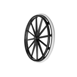 Large Wheelchair Wheels Grey Rubber 595mm | Ross Castors Castors ...