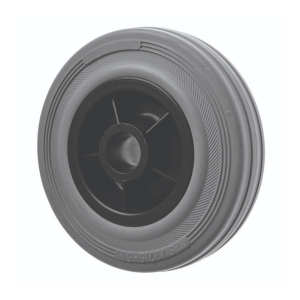 125mm Black Rubber Wheel 100kg Load Capacity | Ross Castors Castors ...