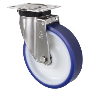 LAG 250mm Stainless Steel Castor 550kg Load Capacity Low Rolling ...