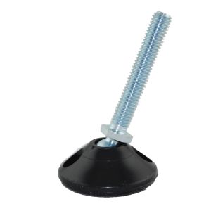 Tilting M8 x 50mm Bolt Down Adjustable Foot with 40mm Base Castors ...