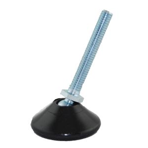 Tilting M8 x 100mm Bolt Down Adjustable Foot with 40mm Base Castors ...