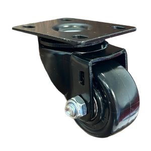 50mm Heavy Duty Swivel Braked Castor Solid Nylon Wheel Black Castors ...