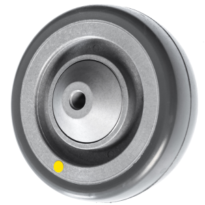 125mm Heavy Duty Anti Static Rubber Wheel on a Metal Centre with ...