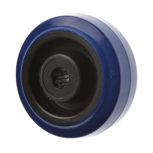 80mm Blue Elastic Rubber Wheel | Ross Castors Castors, Trolley Wheels ...