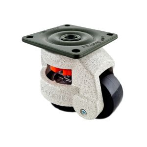 125mm Braked Jacking Castor with Rubber Wheel and 76mm Lift | Ross ...