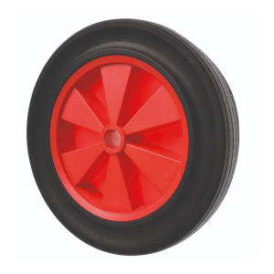 260mm Wide Tread Solid Rubber Trolley Wheel Black | Ross Castors ...