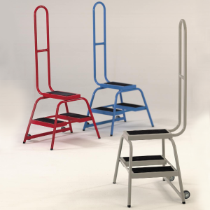 Classic 2 Step Mobile Safety Steps Ribbed Rubber Tread size - 1175h x ...