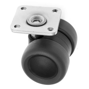 TW 40mm Low Level Twin Rubber Wheel with Plate Castors, Trolley Wheels ...