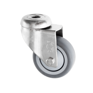 60mm Bolt Hole Thermoplastic Rubber Castors with Brake | Ross Castors ...