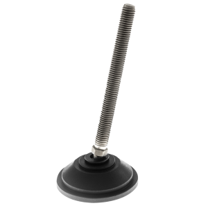 Stainless Steel Adjustable Foot with Rubber Core 50mm Dia. M12 x 100mm ...