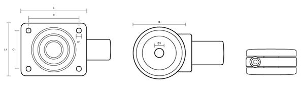 Gantry Castors and Crane Twin Fabricated Castors | Ross Castors Castors ...